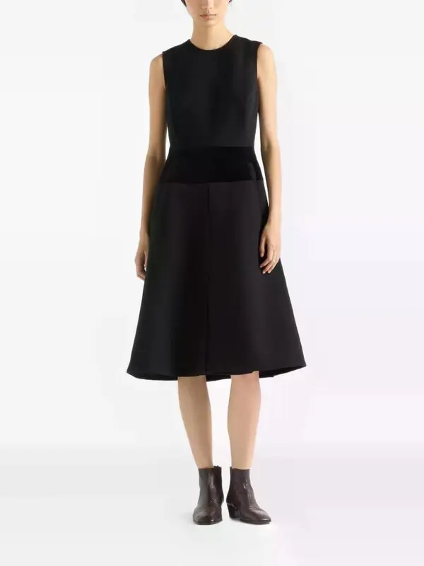 Prada Flared Welt-pocket Midi Dress