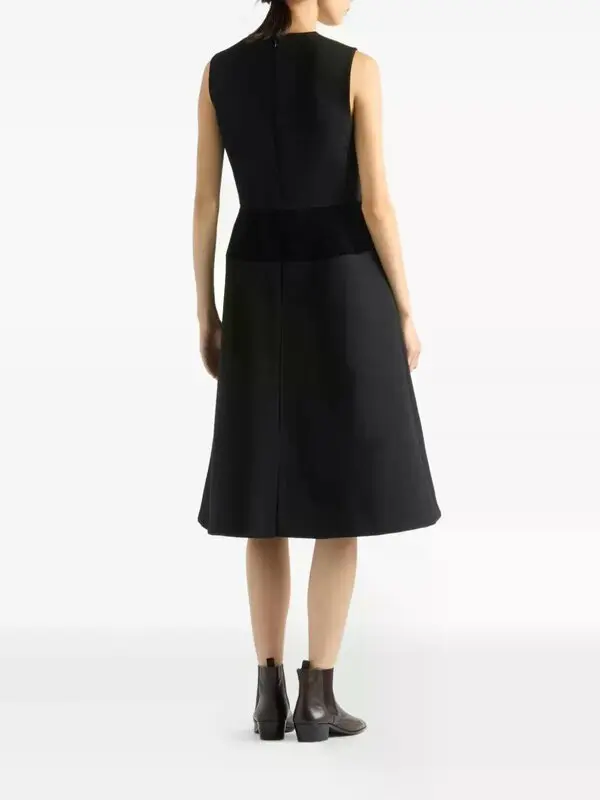Prada Flared Welt-pocket Midi Dress
