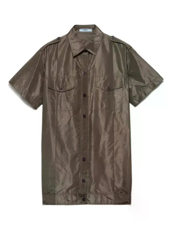 Prada Short-sleeved Taffeta Shirt