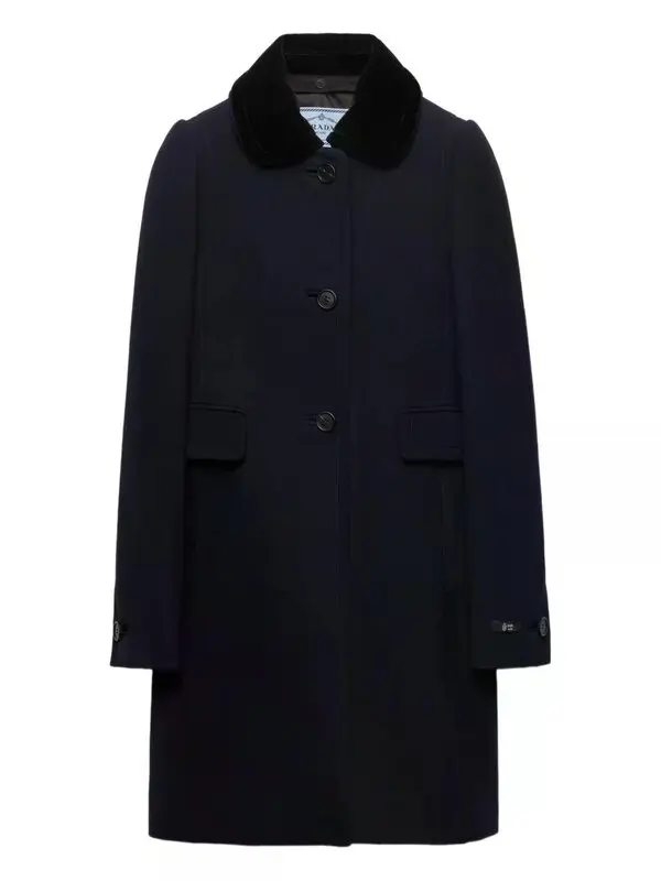 Prada Detachable Collar Single-breasted Coat