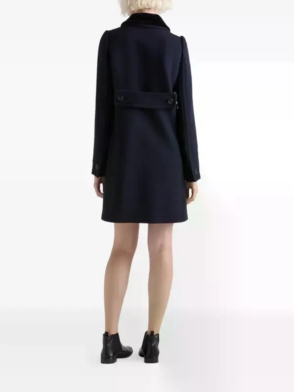 Prada Detachable Collar Single-breasted Coat