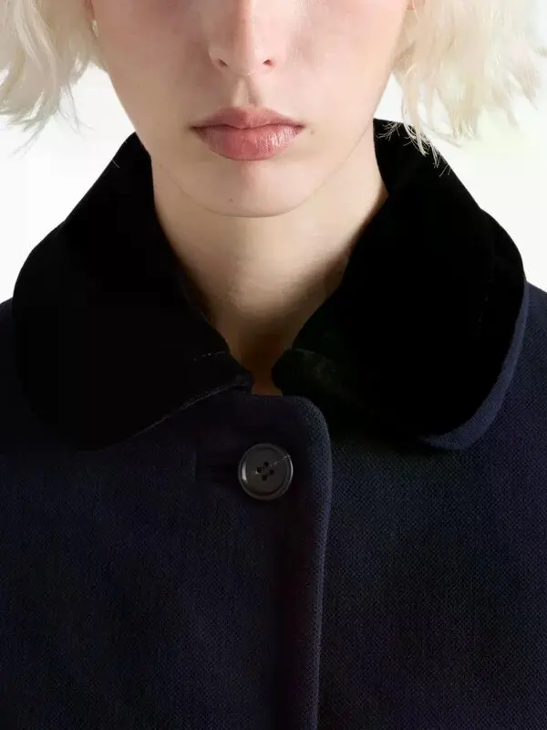 Prada Detachable Collar Single-breasted Coat