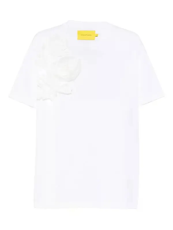 MARQUES' ALMEIDA Flower Appliqué T-shirt - White