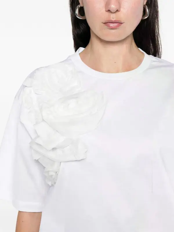 MARQUES' ALMEIDA Flower Appliqué T-shirt