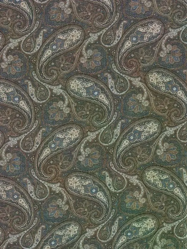 DELL'OGLIO Paisley Fringed Scarf
