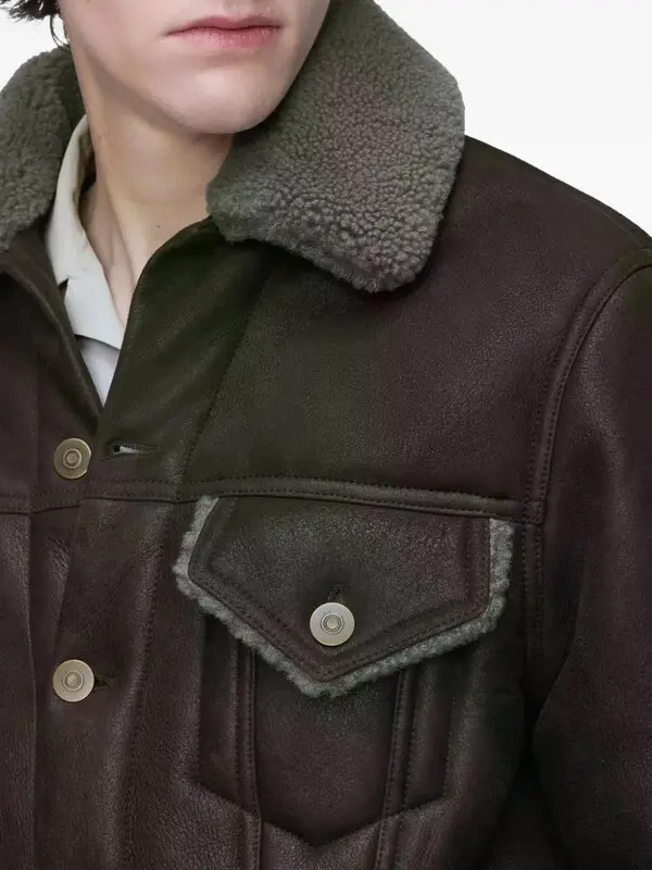 MAISON MARGIELA Fur-collar Jacket - Brown