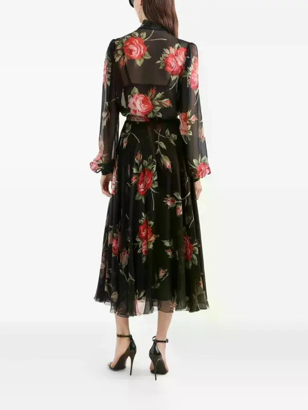 Dolce & Gabbana Floral Blouse - Black