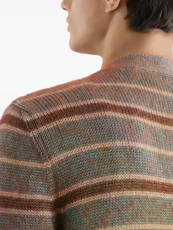 Dolce & Gabbana Striped Button Cardigan - Green