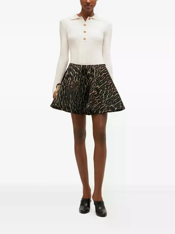 GANNI Animal-print Mini Skirt
