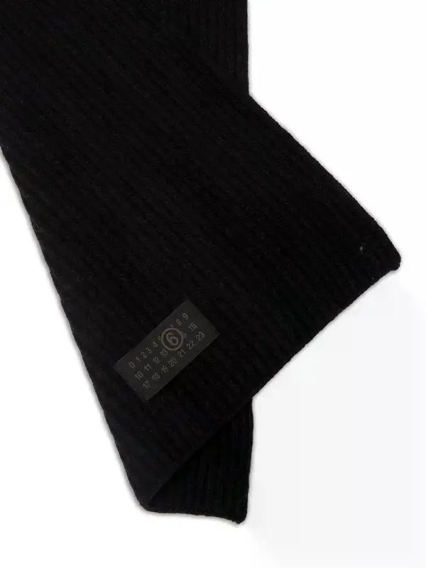 MAISON MARGIELA Half-zip Ribbed Scarf