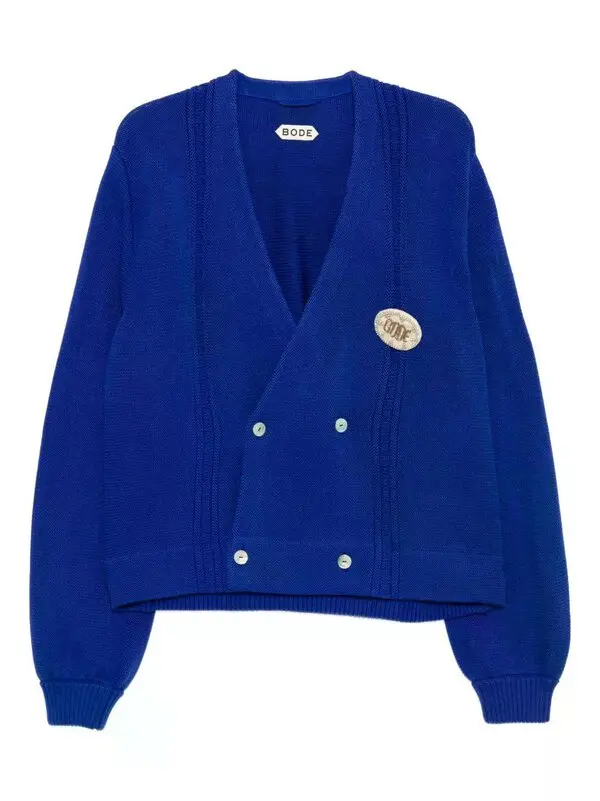 BODE Double-breasted Cardigan - Blue