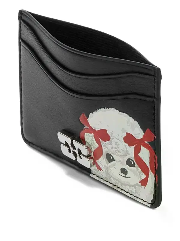 GANNI Dog Appliqué Card Holder