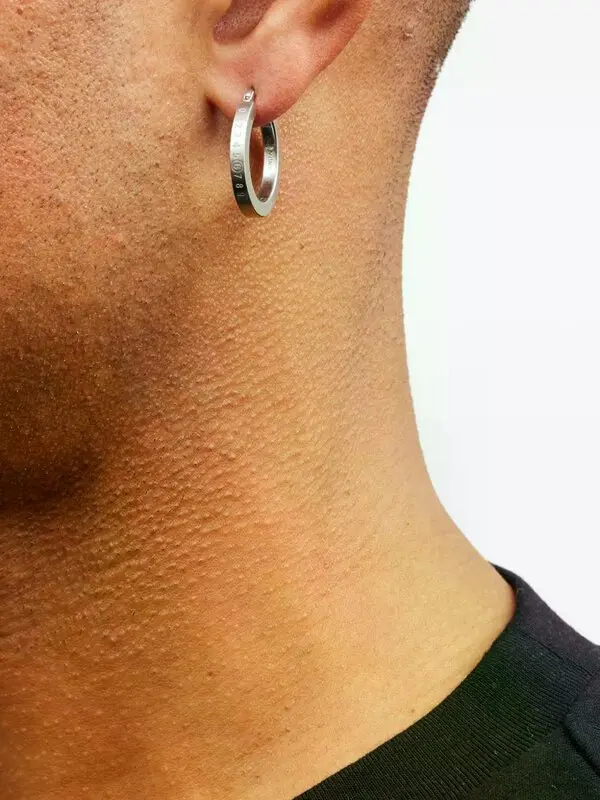 MAISON MARGIELA Numeric Logo Hoop Earrings