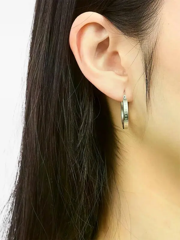 MAISON MARGIELA Numeric Logo Hoop Earrings