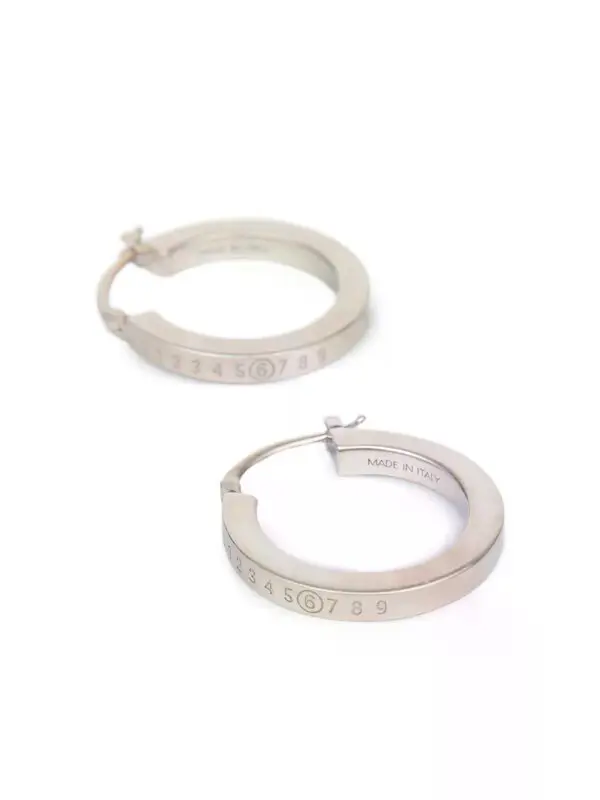 MAISON MARGIELA Numeric Logo Hoop Earrings