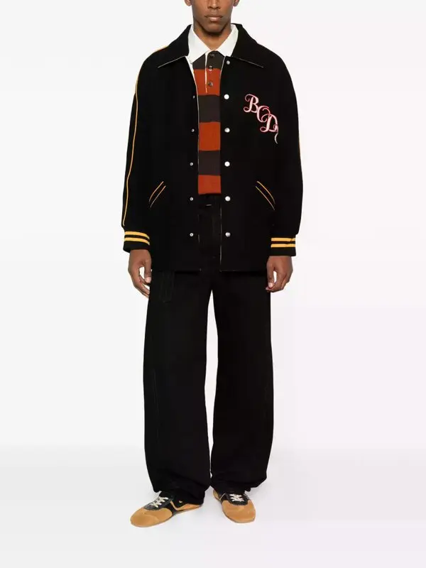 BODE Embroidered-stripe Jacket - Black