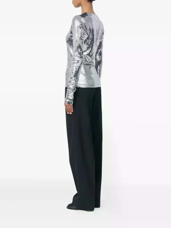 MAISON MARGIELA Metallic Long-sleeve T-shirt - Silver