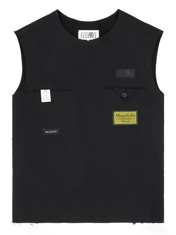MAISON MARGIELA Patch Pocket Tank Top - Black