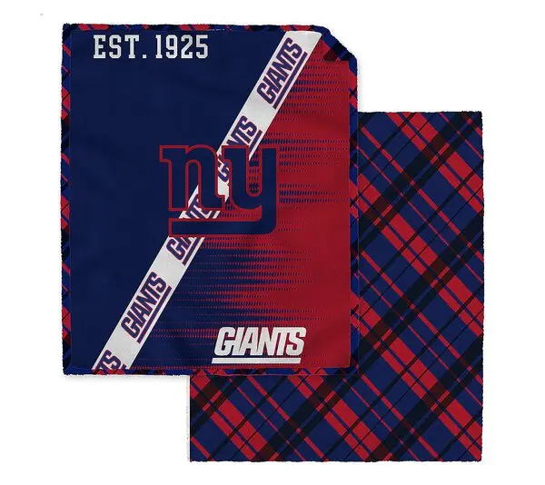 PEGASUS SPORTS Nfl Officially Licensed 60'x80' Fleece & Sherpa Throw Blanket - One-color