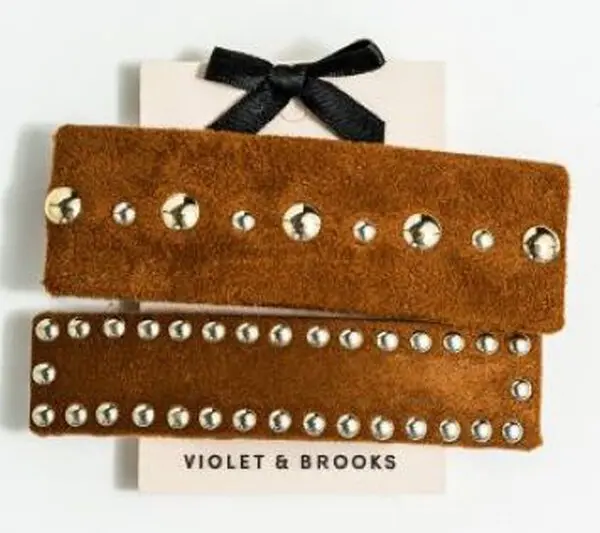 VIOLET & BROOKS Laurel Suede Barrettes