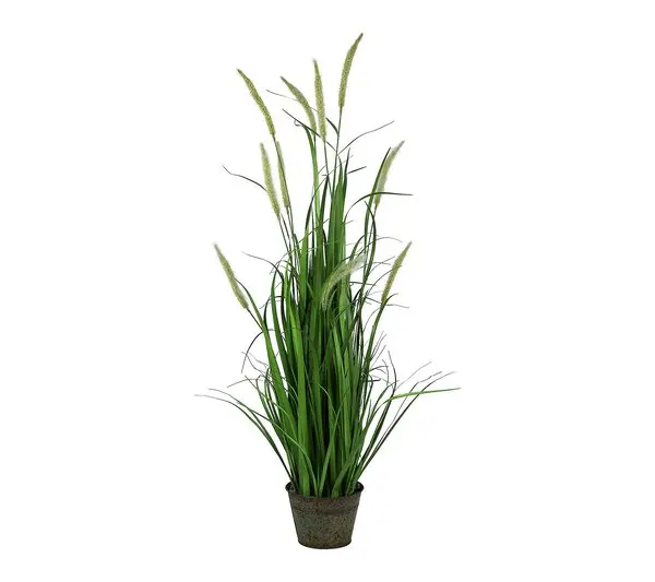 NORTHLIGHT 36' Potted Green Artificial Onion Gr Ss Plant - One-color