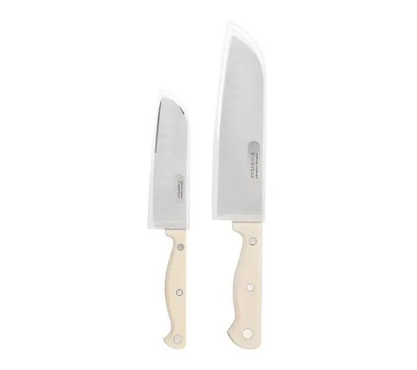 MARTHA STEWART Keswick 2pc Santoku Knife And Sh Eath In Linen - One-color