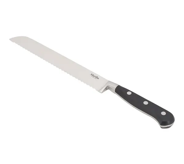 MARTHA STEWART Carverton 8in Stainless Steel Br Ead Knife Black - Silver