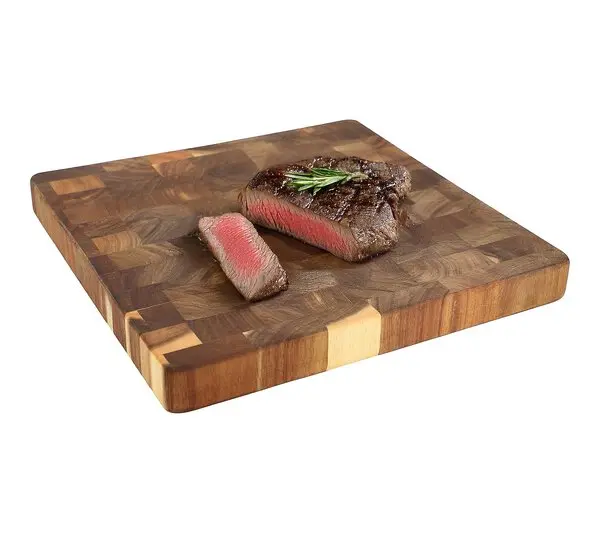 MEGACHEF 13.75in Square Acacia Wood Butcher Cut Ting Board - One-color