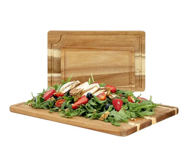 MEGACHEF 3pc Acacia Wood Cutting Board Set - One-color