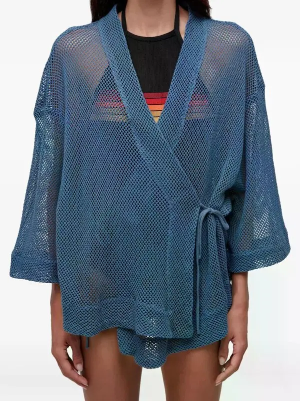 OSKLEN Mesh Wrap Coat