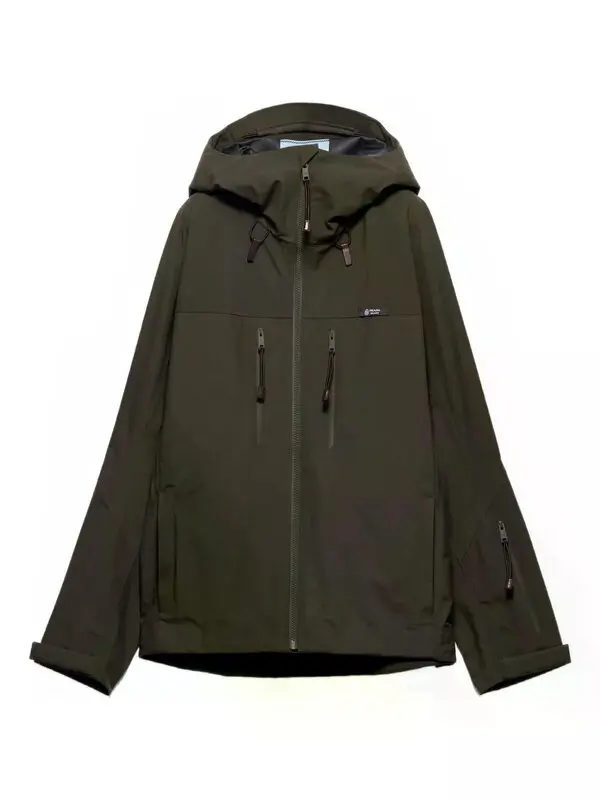 Prada Hooded Logo-label Coat