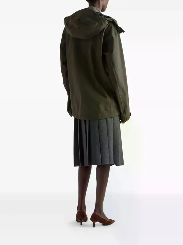 Prada Hooded Logo-label Coat