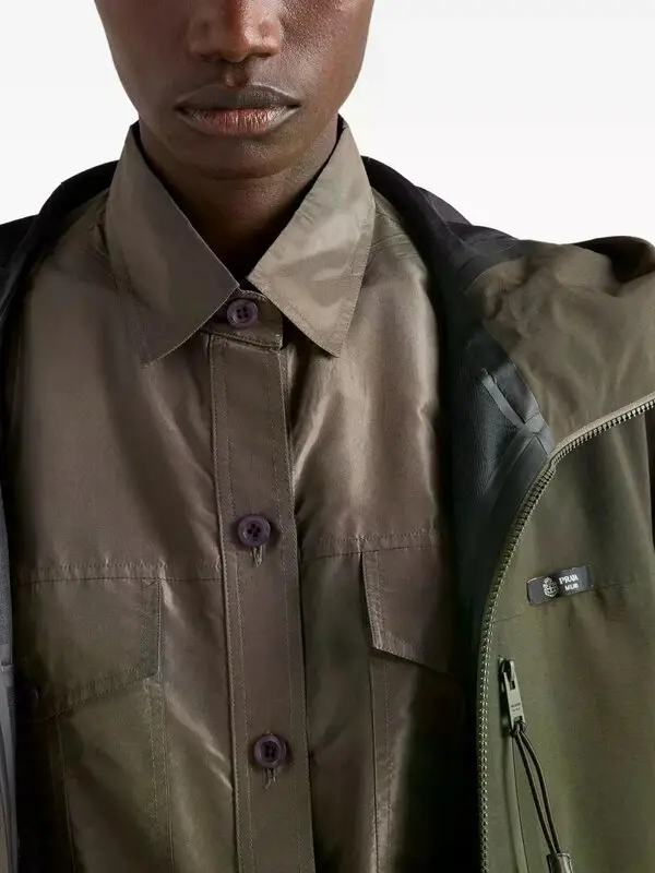 Prada Hooded Logo-label Coat