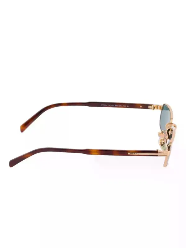 Prada Rectangle-frame Sunglasses - Gold