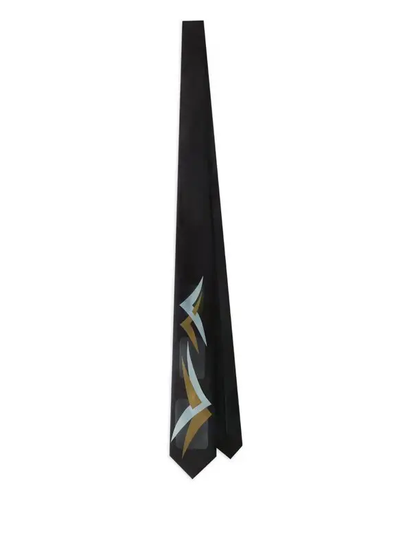 Dolce & Gabbana Graphic Print Neck Tie - Grey