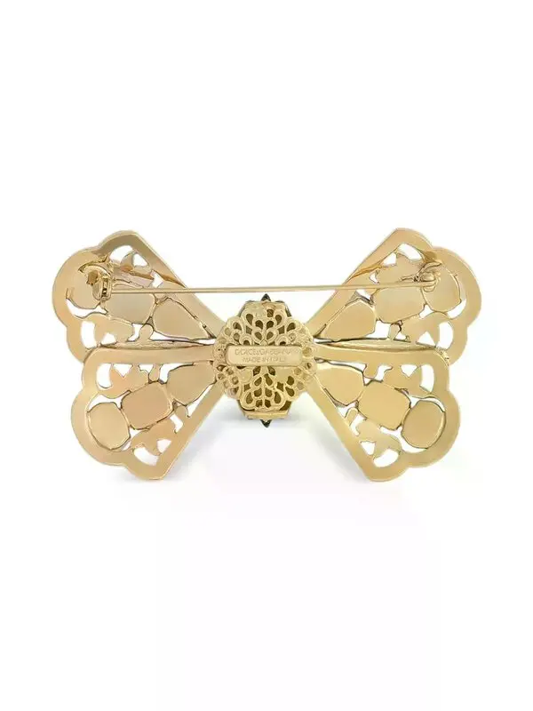 Dolce & Gabbana Embellished Bow Brooch