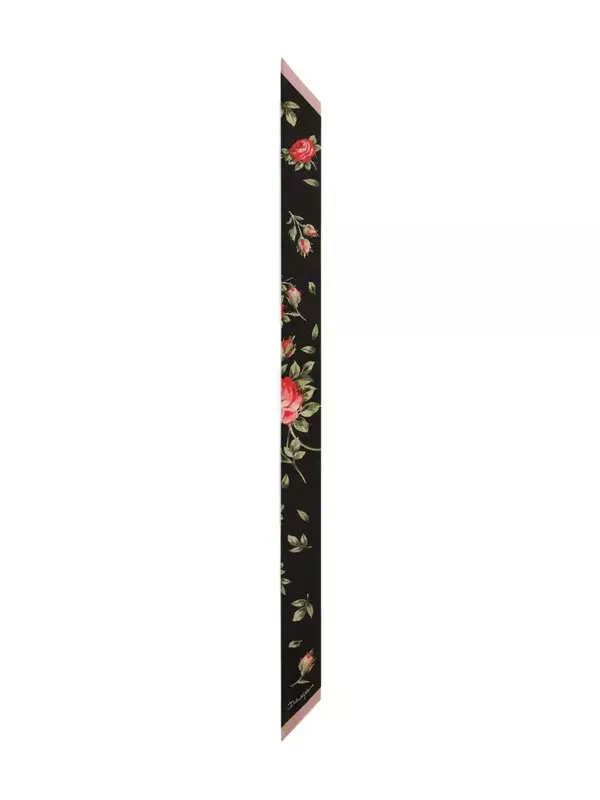 Dolce & Gabbana Floral Bouquet Scarf - Black