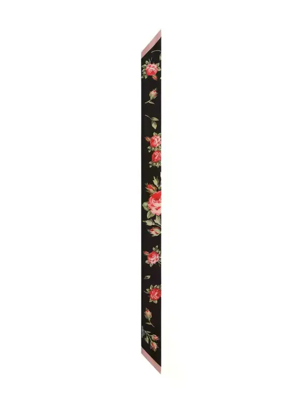 Dolce & Gabbana Floral Bouquet Scarf - Black