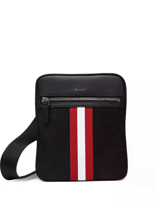 Bally Striped Messenger Bag - Black