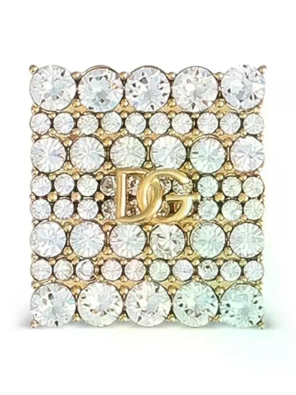 Dolce & Gabbana Rhinestone-embellished Brooch - Gold