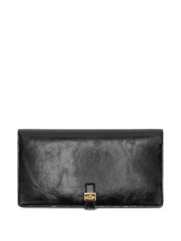 GANNI Logo-buckle Wallet - Black