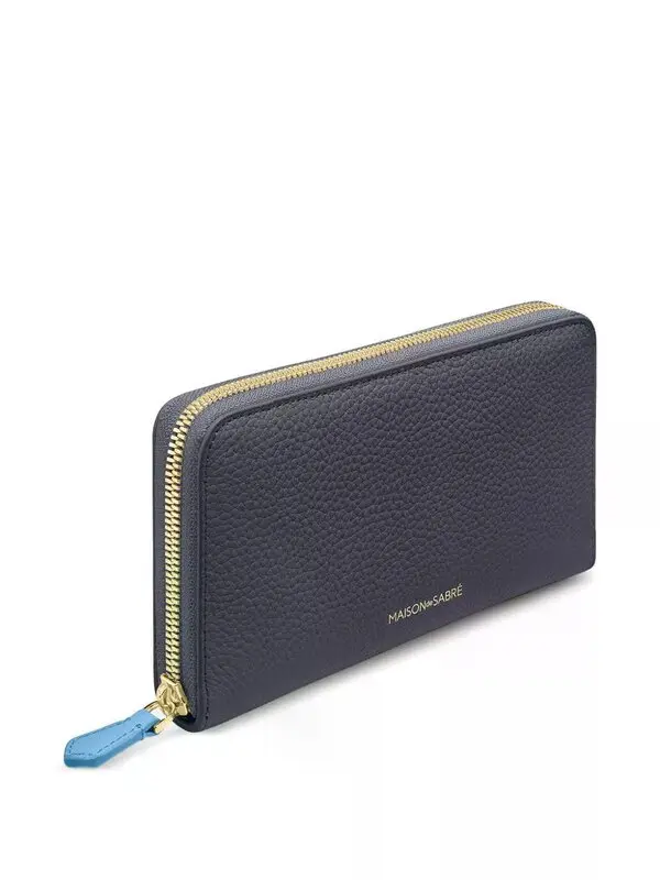 MAISON DE SABRE Zip-fastening Leather Long Wallet - Grey