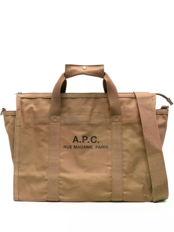 A.p.c. Recuperation Gym Logo-detail Tote Bag - Brown