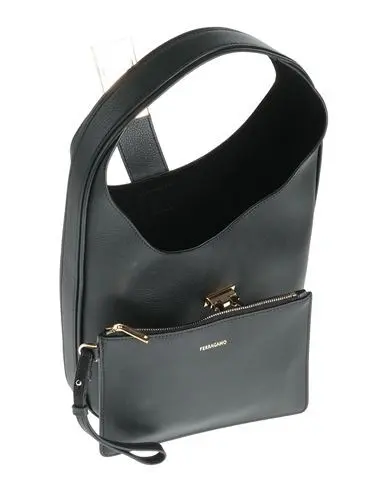 FERRAGAMO Leather Hobo Bag With Detachable Pouch