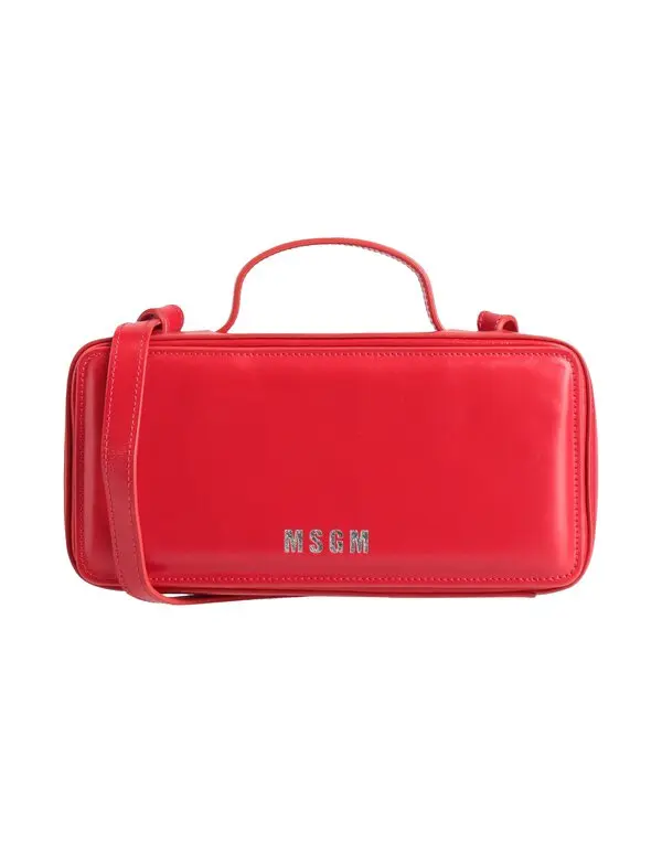 MSGM Calfskin Camera Bag - Red