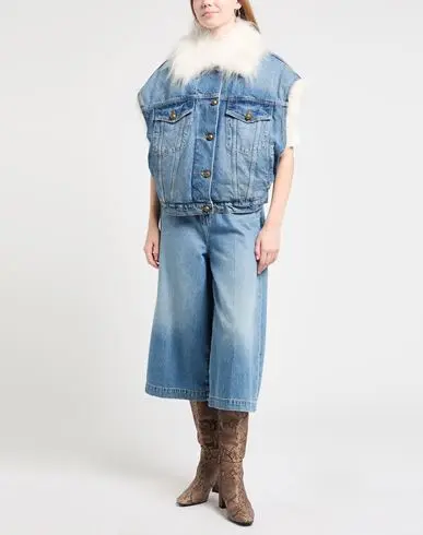 Pinko Denim Vest With Plush Lining