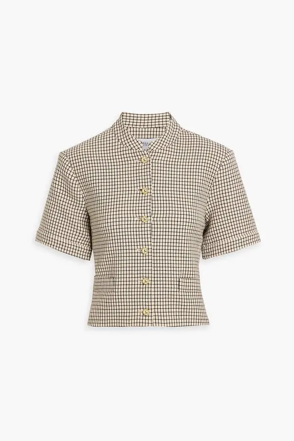 Derek Lam 10 Crosby Grace Cropped Tweed Top