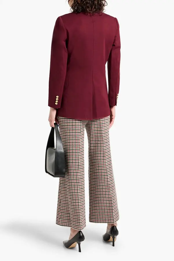 Derek Lam 10 Crosby Walter Double-breasted Cotton-blend Twill Blazer - Plum