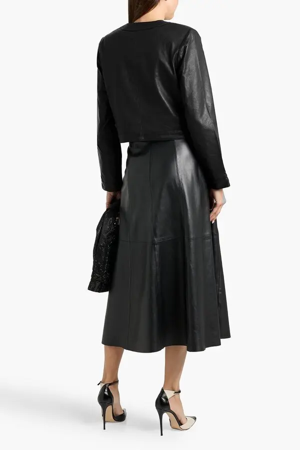 Derek Lam 10 Crosby Penny Leather Jacket - Black