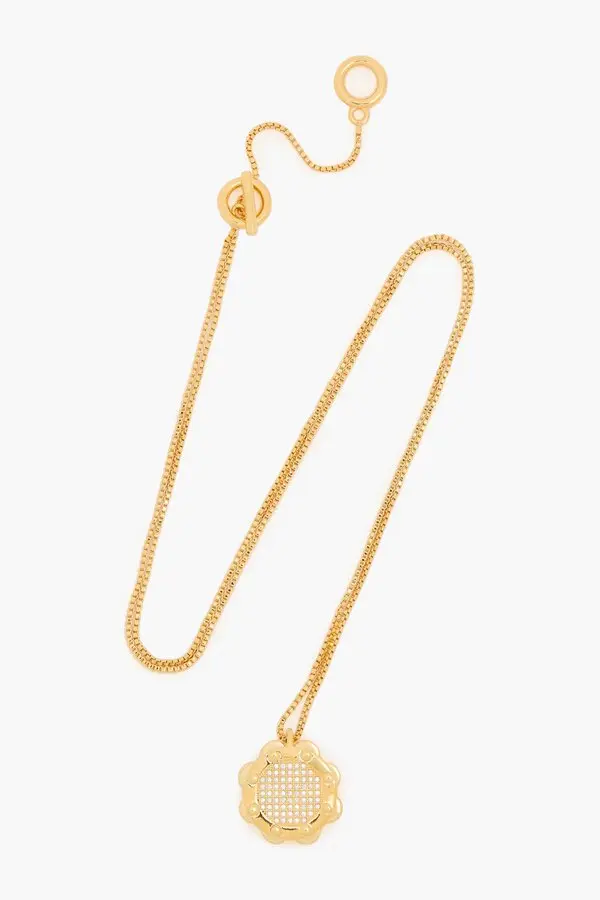 Zimmermann 12-karat -plated Crystal Necklace - Gold